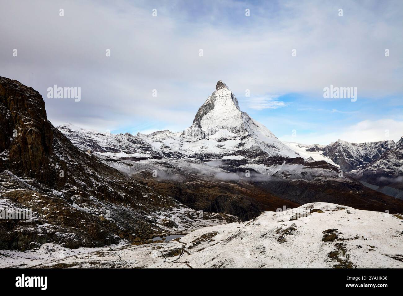 Matterhorn panoramic landscape from the Rotenboden railway station on ...