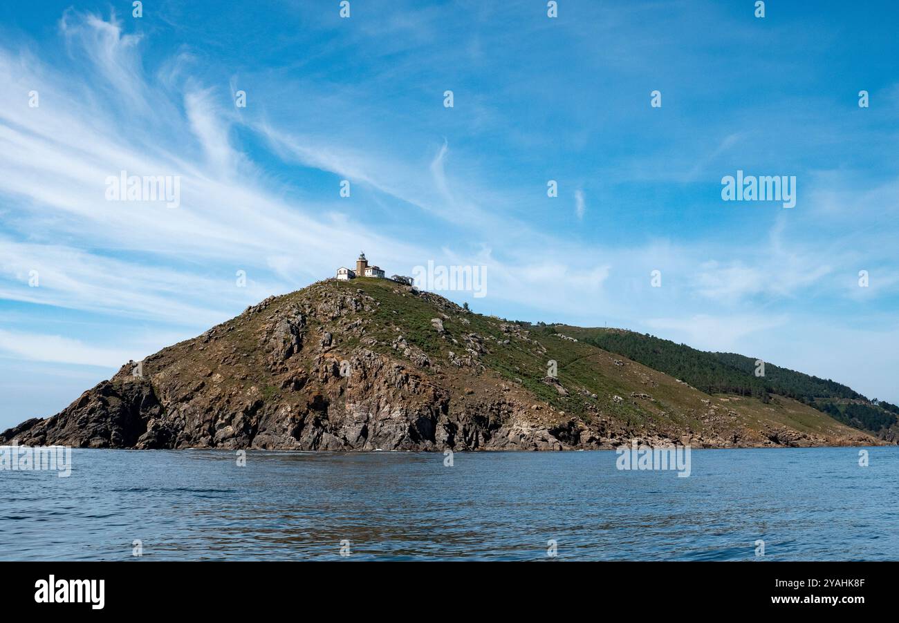 The Finisterre lighthouse in Galicia in Spain Stock Photo - Alamy