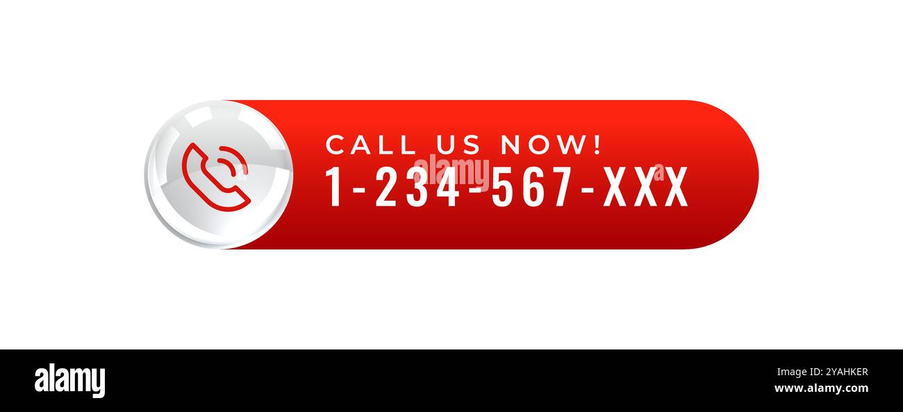 call us now button icon template for web connection vector Stock Vector ...