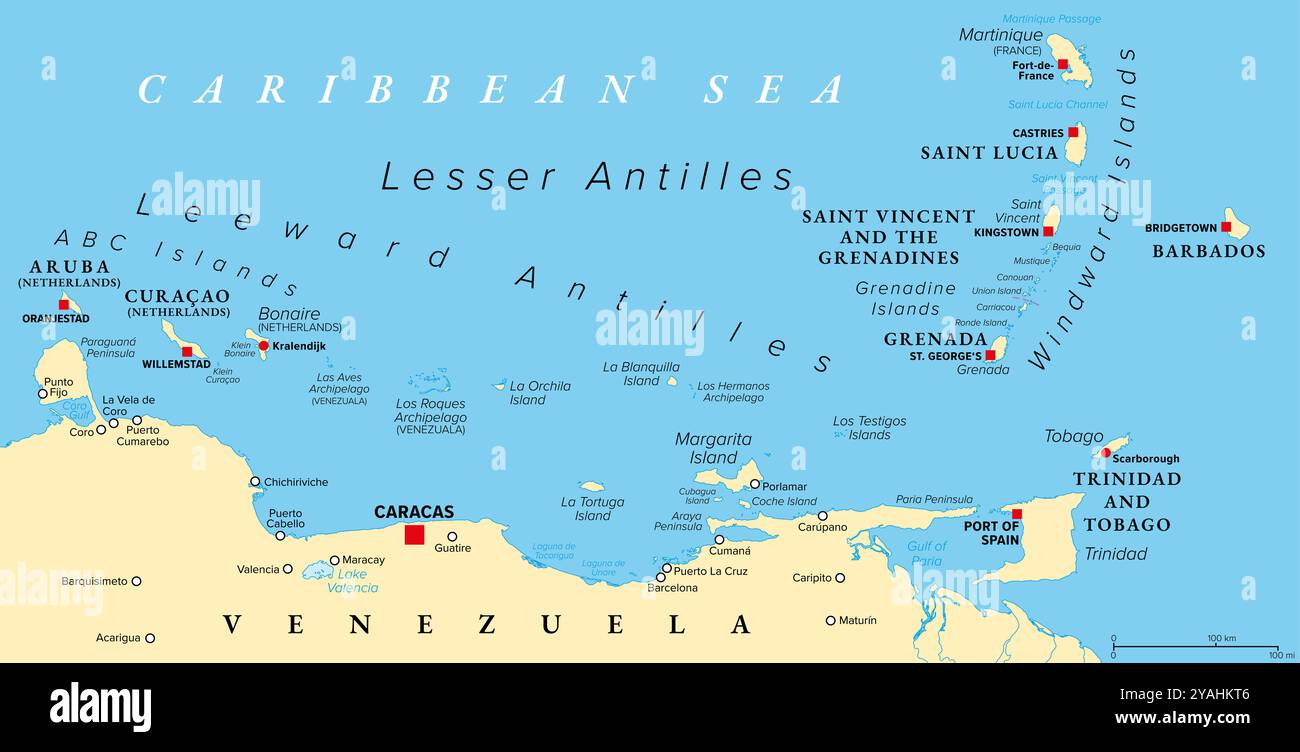 Abc islands map hi-res stock photography and images - Alamy