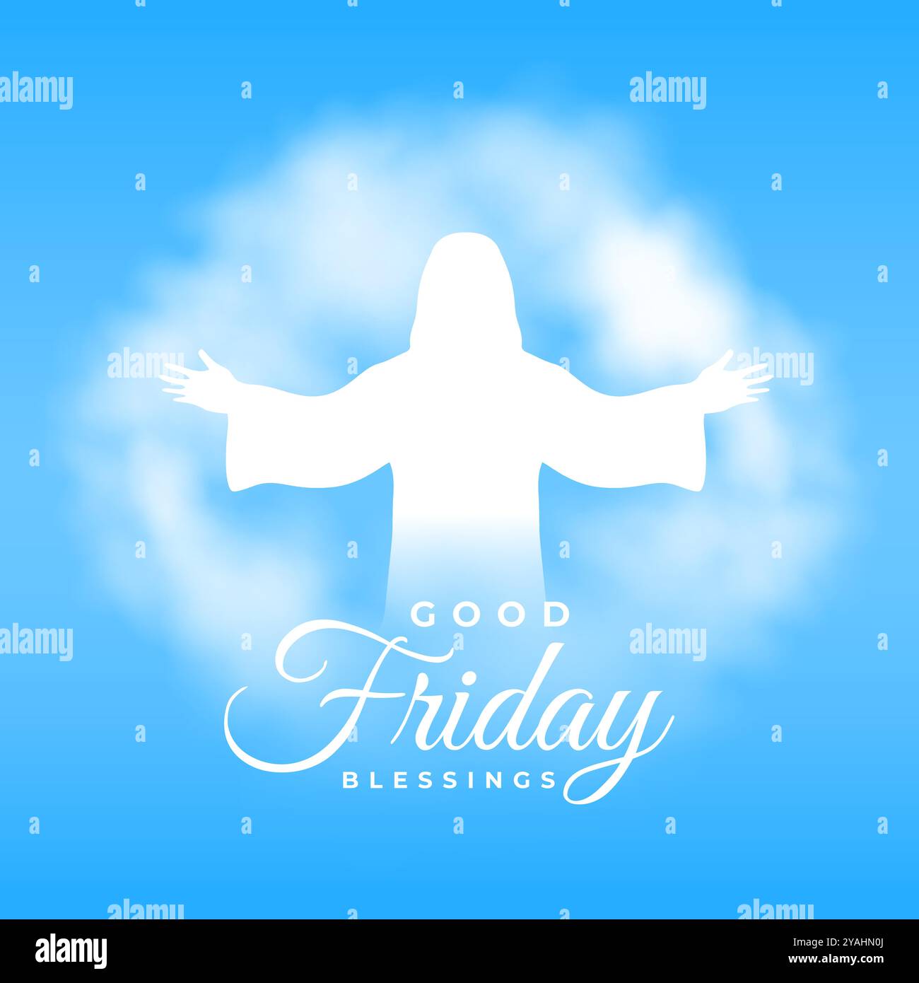 beautiful good friday cultural background with cloud ring vector Stock ...