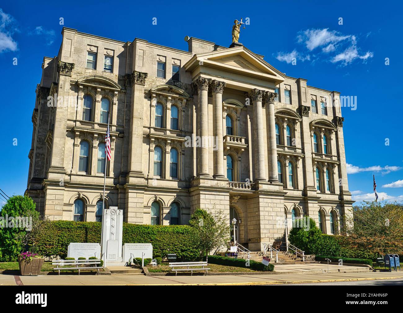 The Jefferson County Courthouse, Market Street in Steubenville, Ohio ...