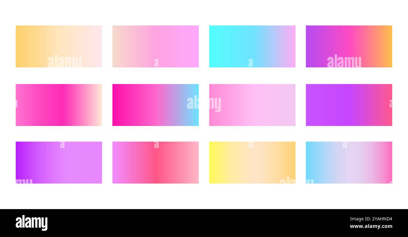 abstract gradient swatch banner set for modern ui design vector Stock ...