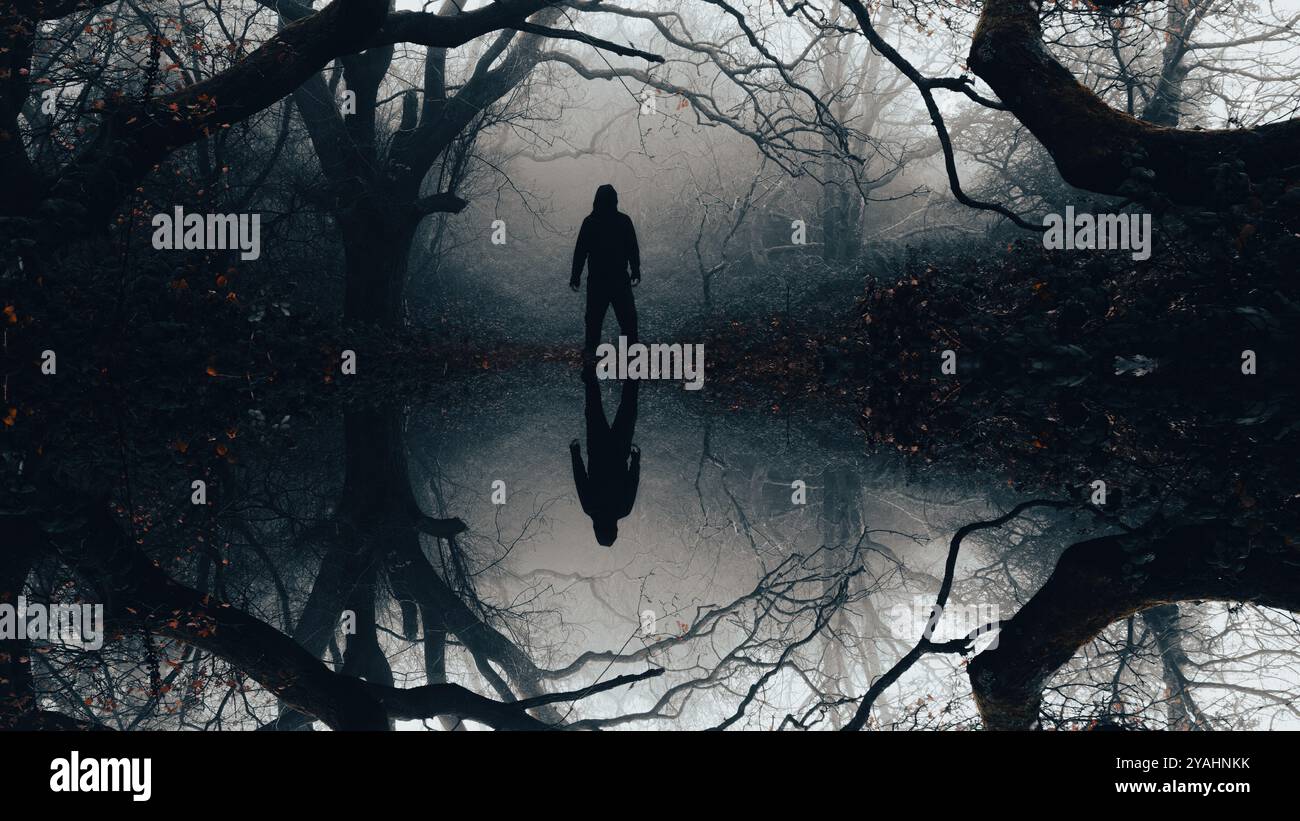 Silhouette dark figure reflection hi-res stock photography and images ...