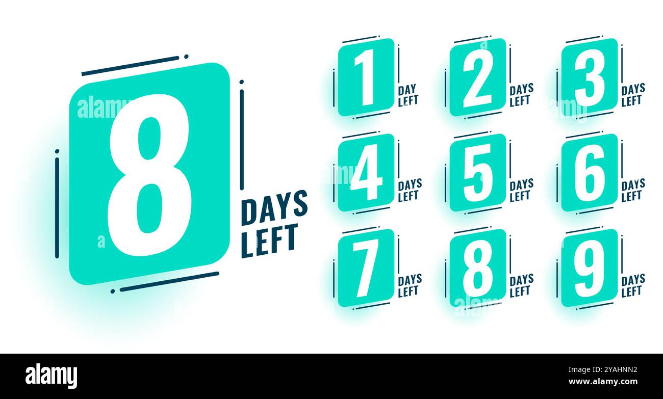 Days left countdown Stock Vector Images - Alamy