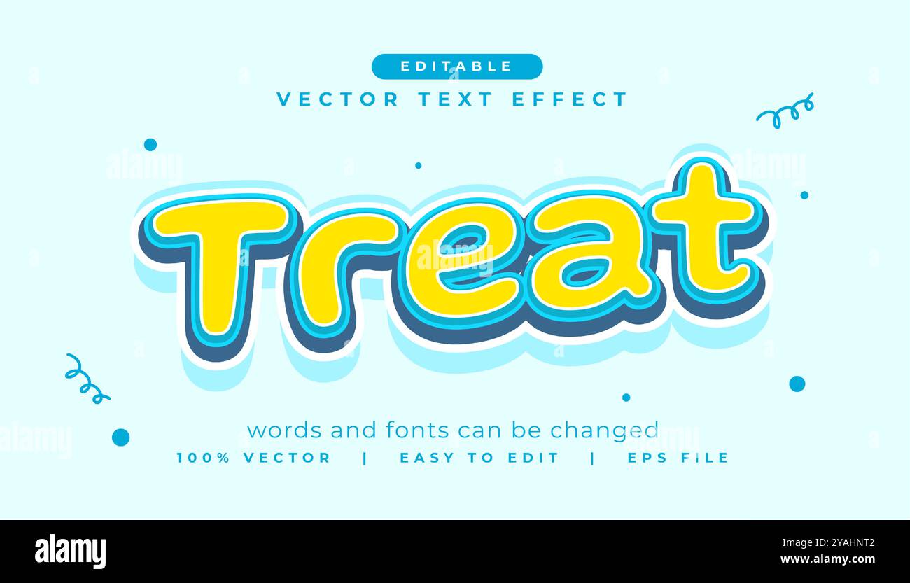 creative treat font in text effect style vector Stock Vector Image ...
