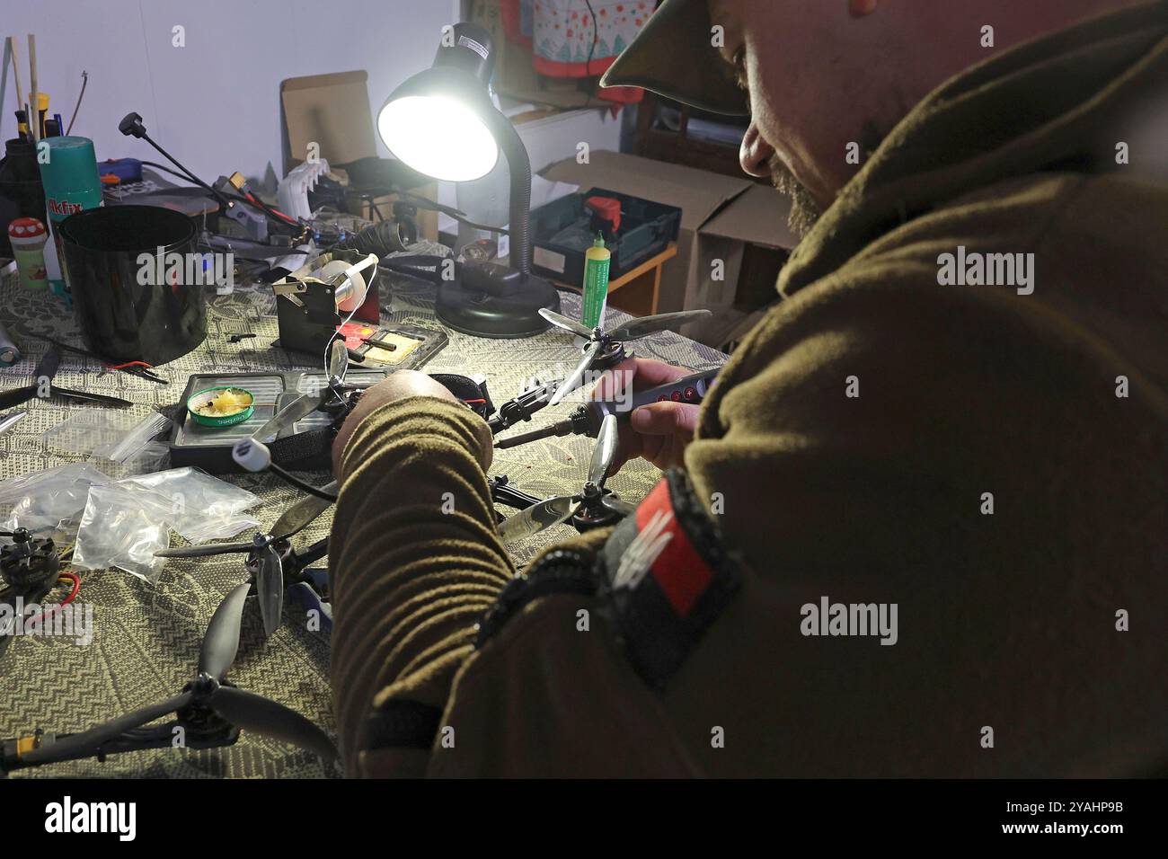 KHARKIV REGION, UKRAINE - OCTOBER 12, 2024 - A 57th Otaman Kost ...