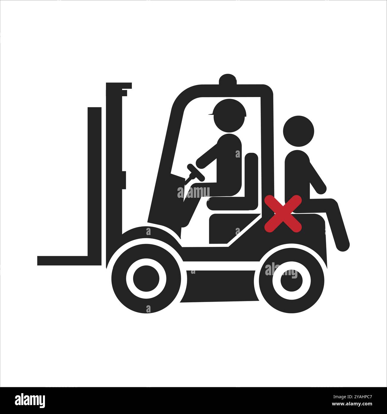 Isolated pictogram sign of safety industrial sign of do not ride on ...