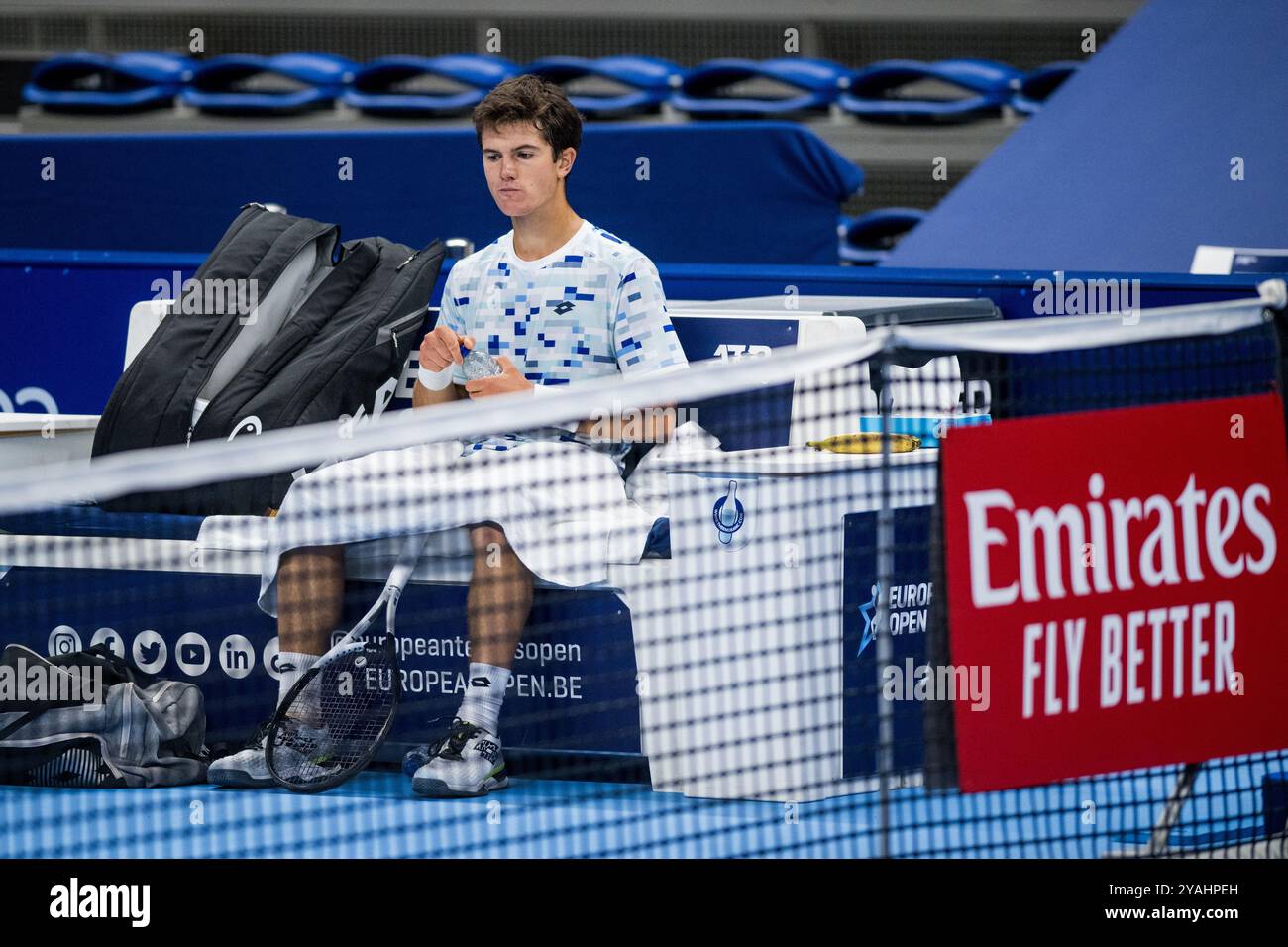 Belgian Gilles-Arnaud Bailly pictured in action during a tennis match ... Belgian Gilles-Arnaud Bailly pictured in action during a tennis match ...