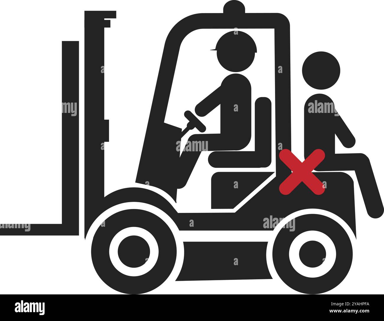 Isolated pictogram sign of safety industrial sign of do not ride on ...