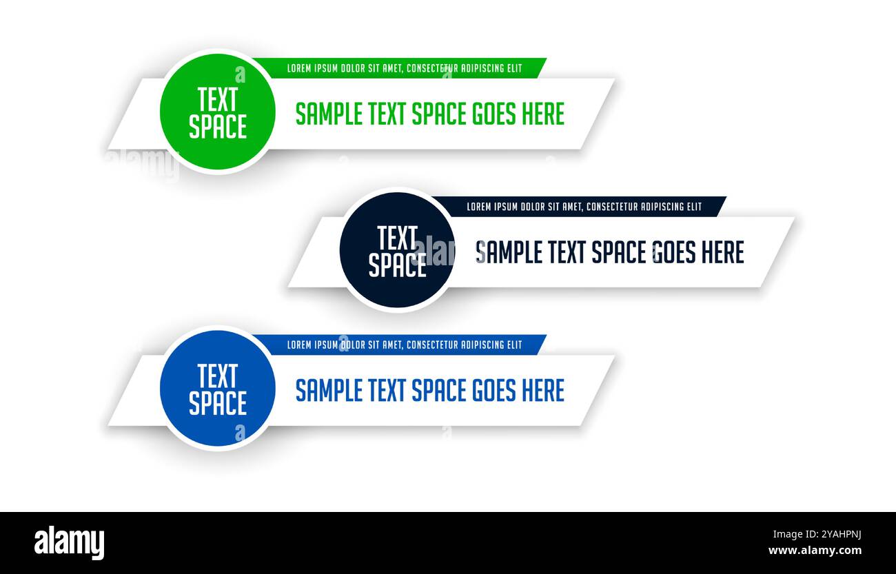 modern lower third text screen banner for media report vector Stock ...