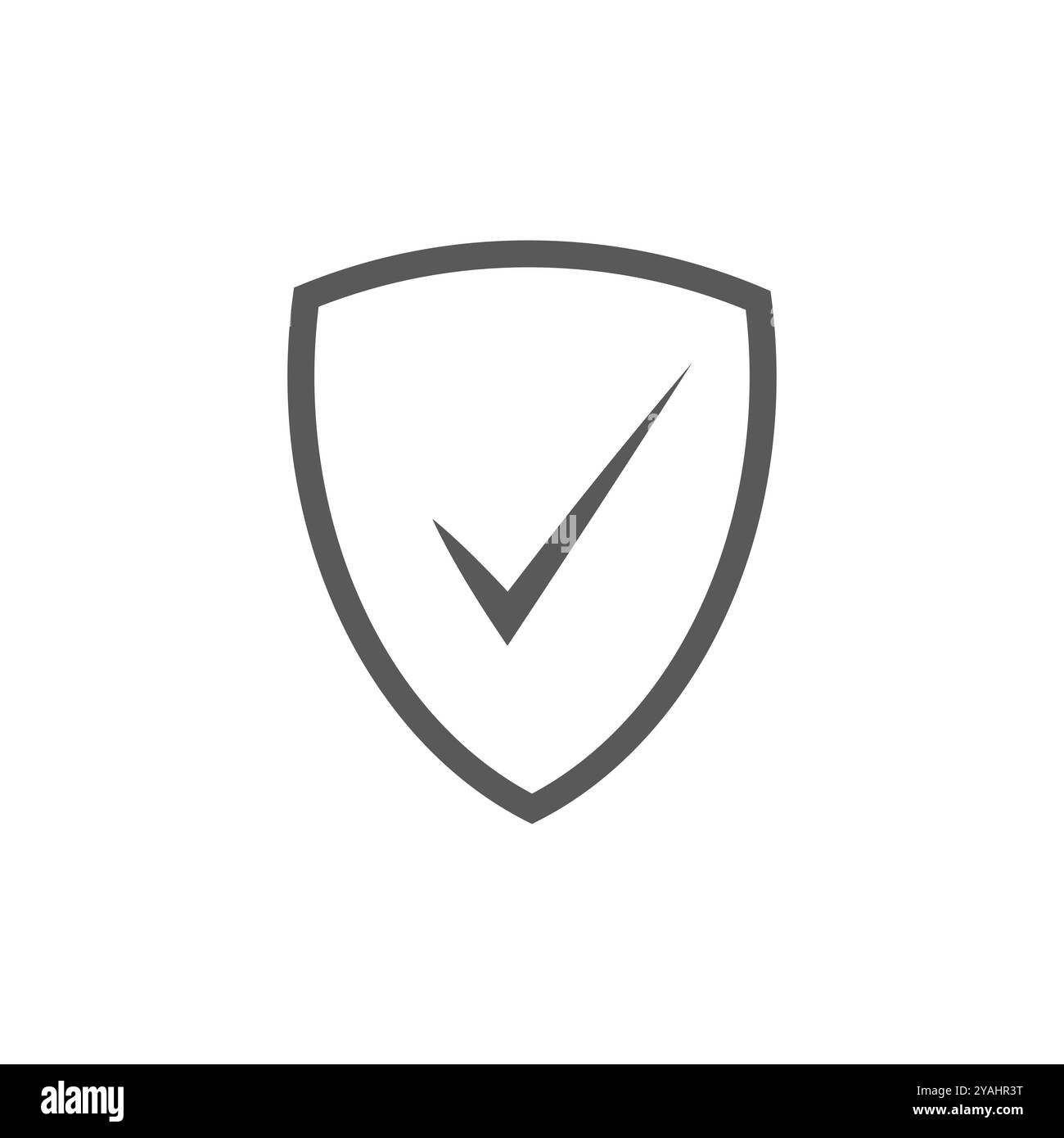 Protection sign with check mark in a shield safety symbol icon logo Stock Vector Image & Art - Alamy