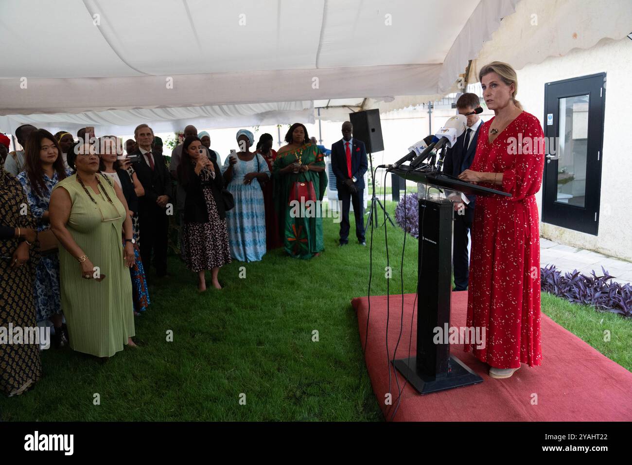 The Duchess of Edinburgh meets charity workers and NGOs during a ...