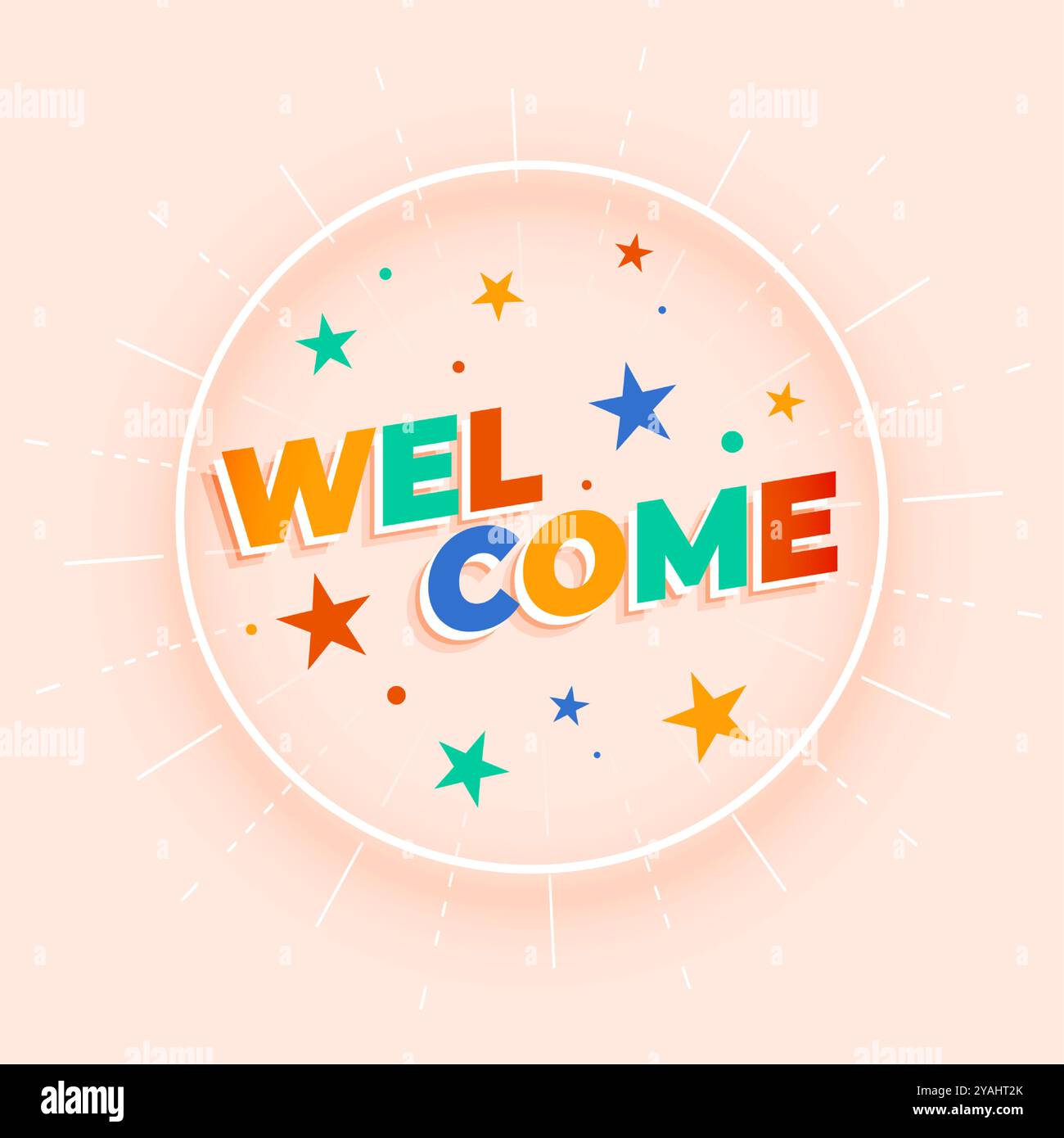 decorative welcome background invite your guest to event vector Stock ...