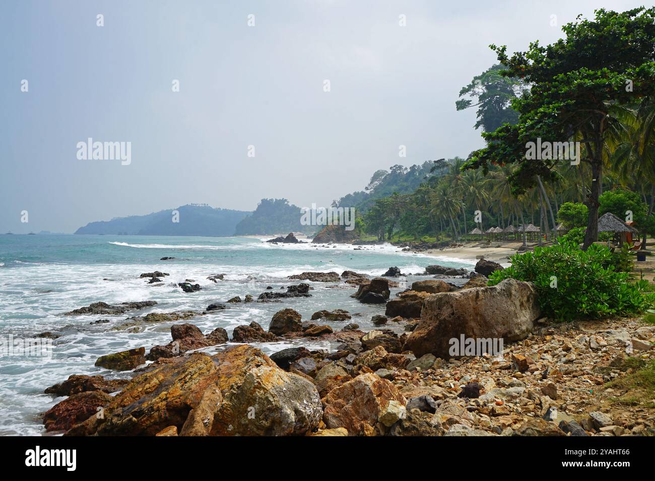Pantai Marina Beach, Kalianda, Lampung, Sumatera, Indonesia Stock Photo ...