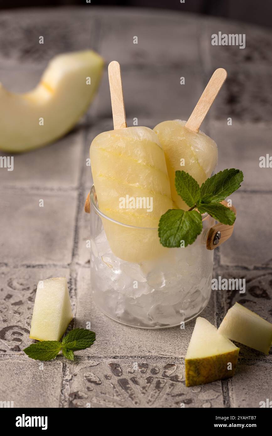 Melon popsicle hi-res stock photography and images - Alamy