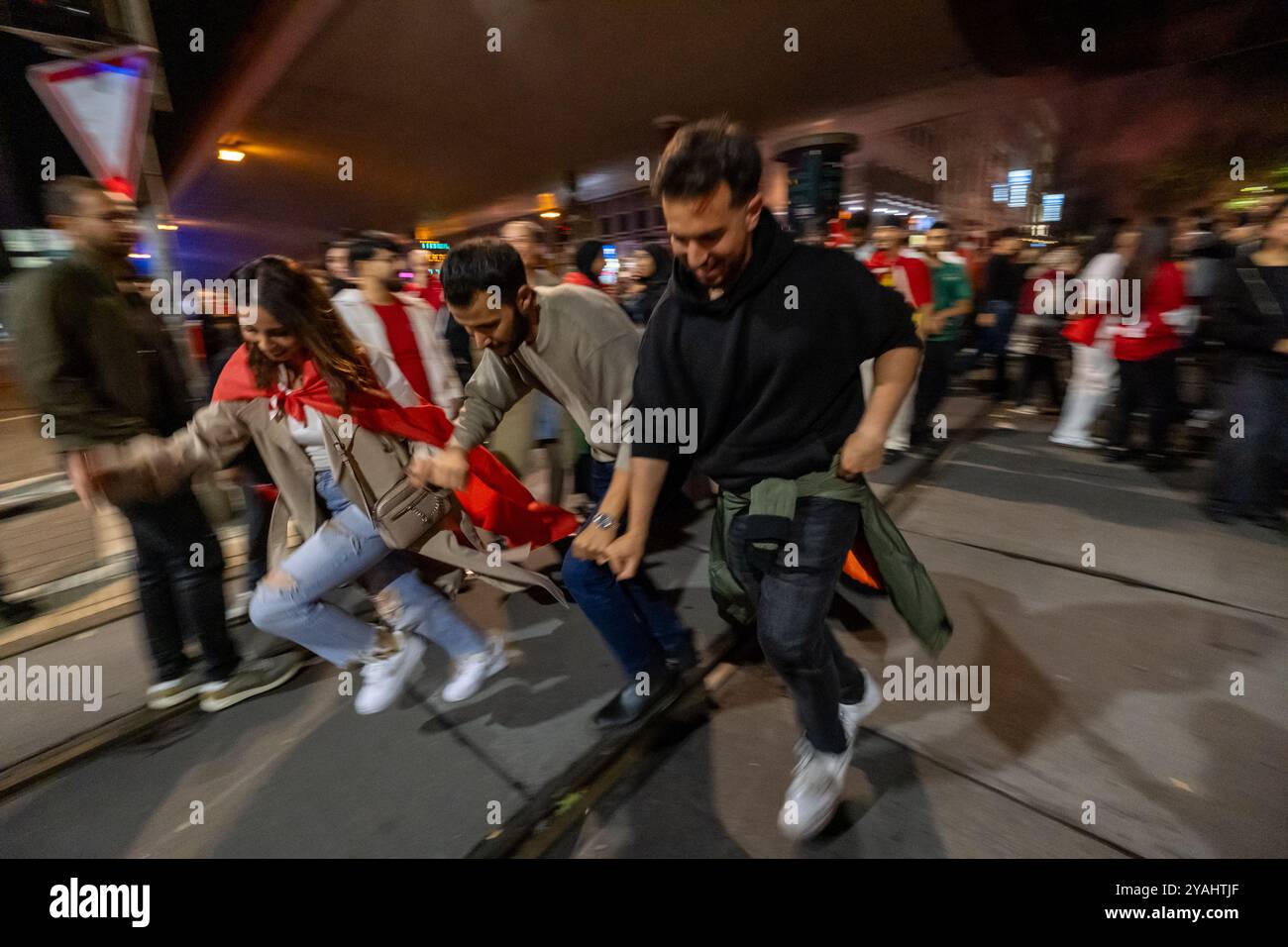 03.07.2024, Germany, Bremen, Bremen - The Turkish community celebrates ...