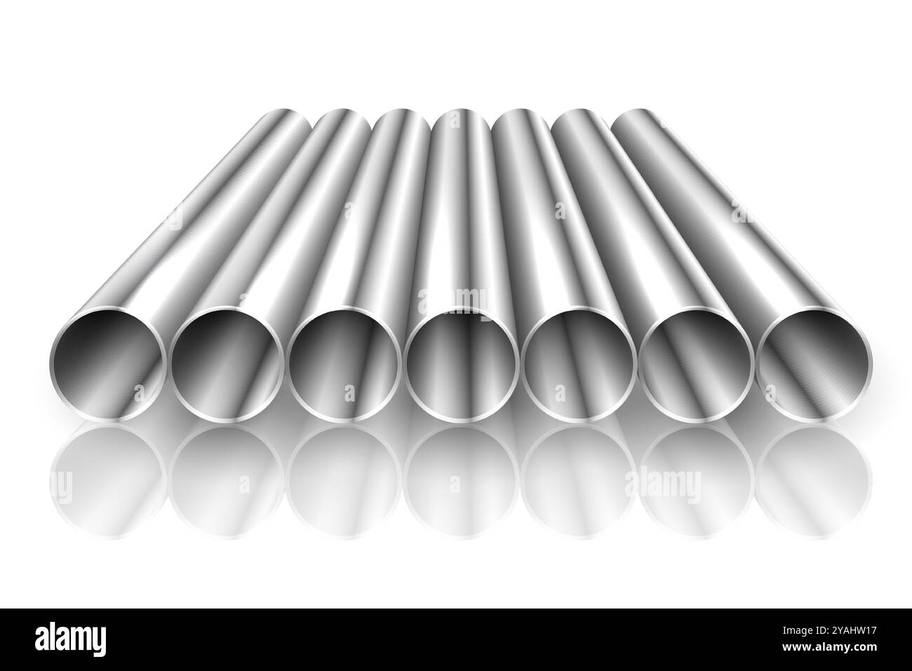 industrial iron pipeline perspective background with 3d effect vector ...