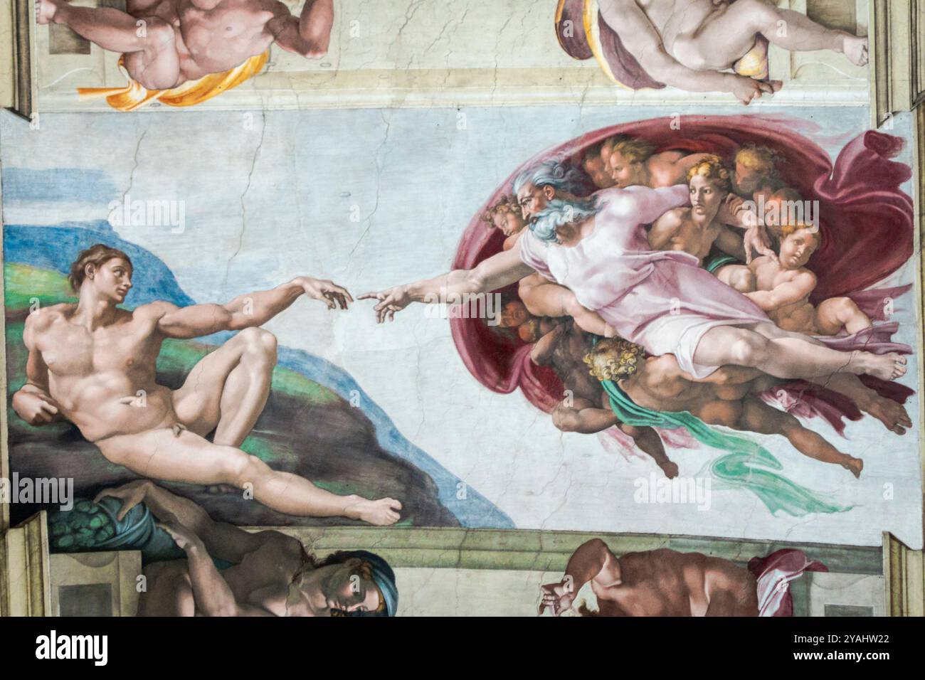 Roma. Vatican City, Vatican Museum. Inside the Sistine Chapel, the marvel of Michelangelo ...