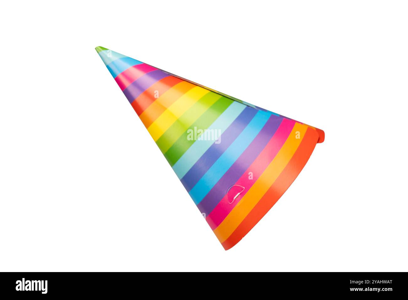 Colorful birthday cap isolated on white background Stock Photo - Alamy