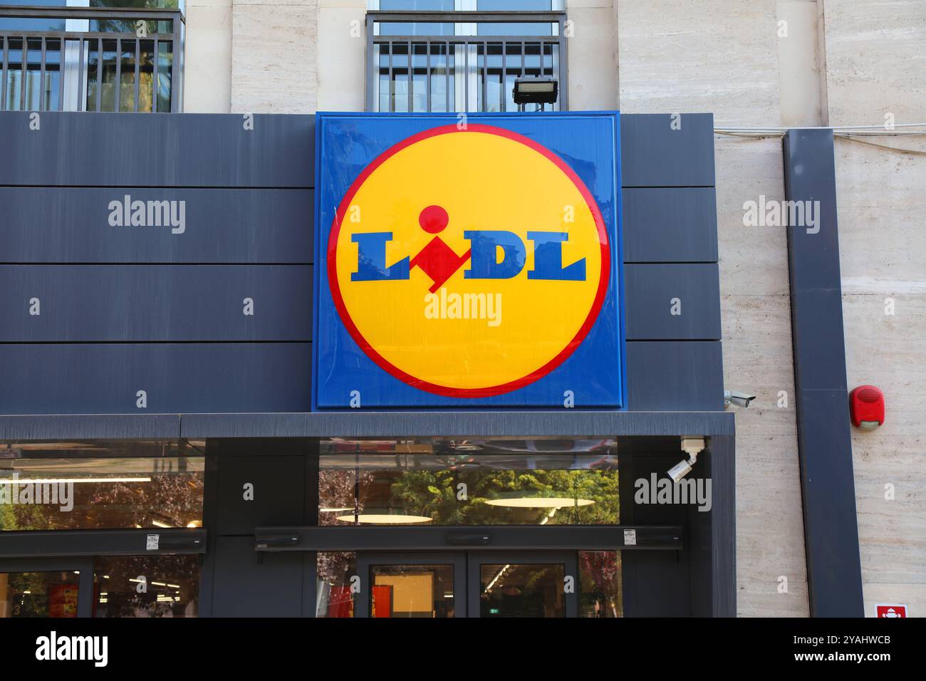CATANIA, ITALY - AUGUST 7, 2024: Lidl supermarket in Catania, Italy ...