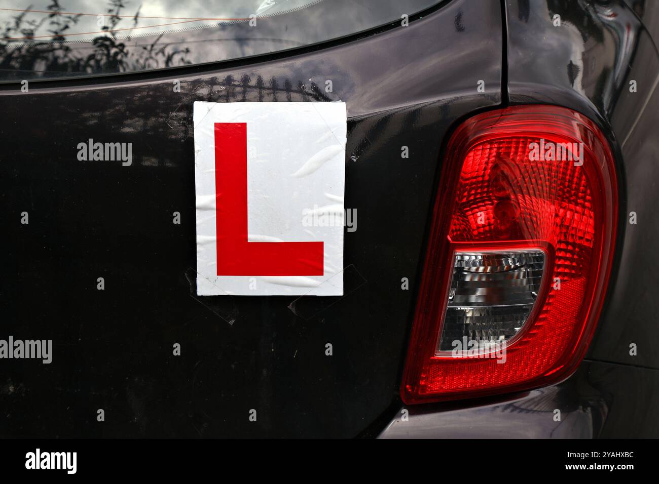 L plate for Learner driver on a car in Ireland Stock Photo - Alamy