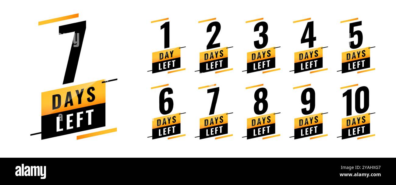 Days left countdown Stock Vector Images - Alamy
