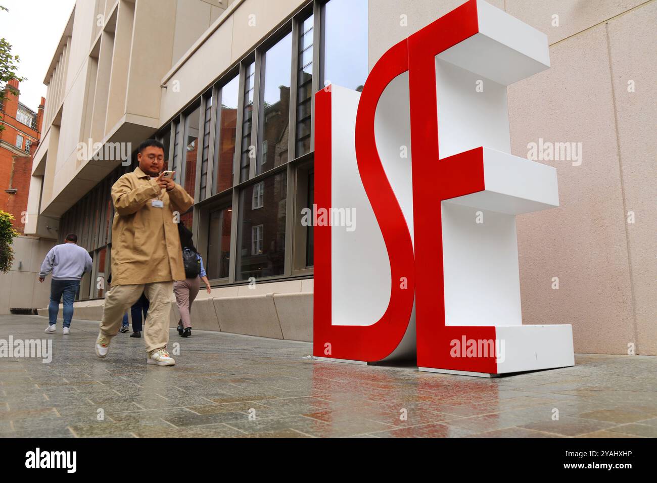 LONDON, UK - JULY 9, 2024: People visit LSE London School of Economics and Political Science ...
