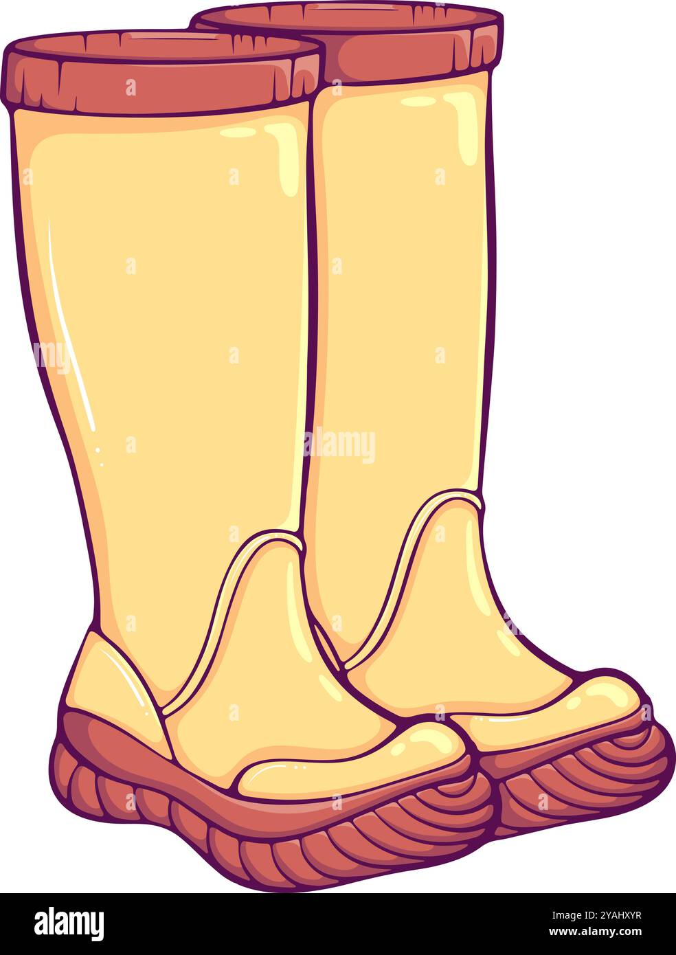 Close up rubber boots Stock Vector Images - Alamy