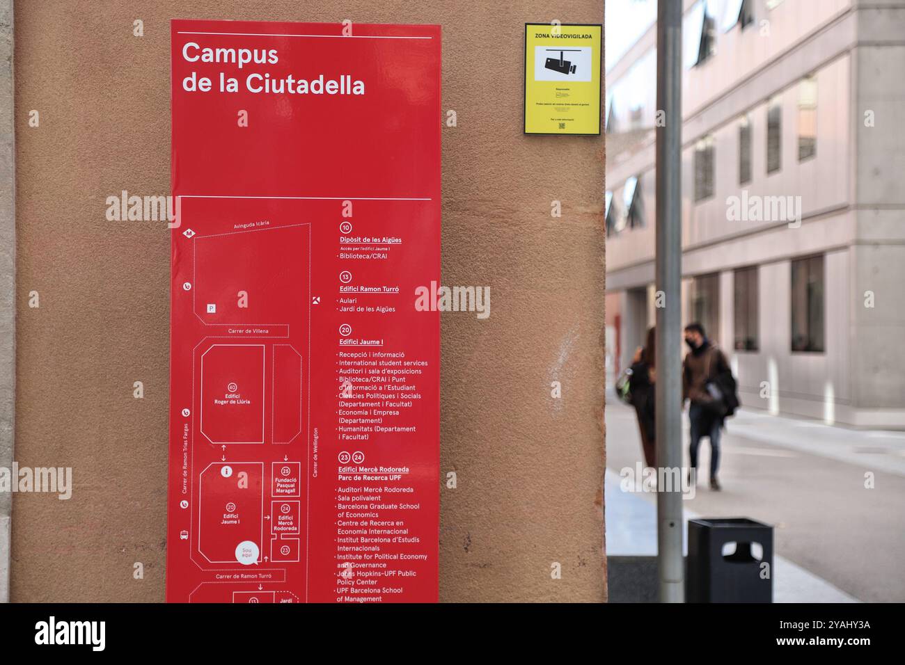 BARCELONA, SPAIN - OCTOBER 7, 2021: Pompeu Fabra University campus in ...