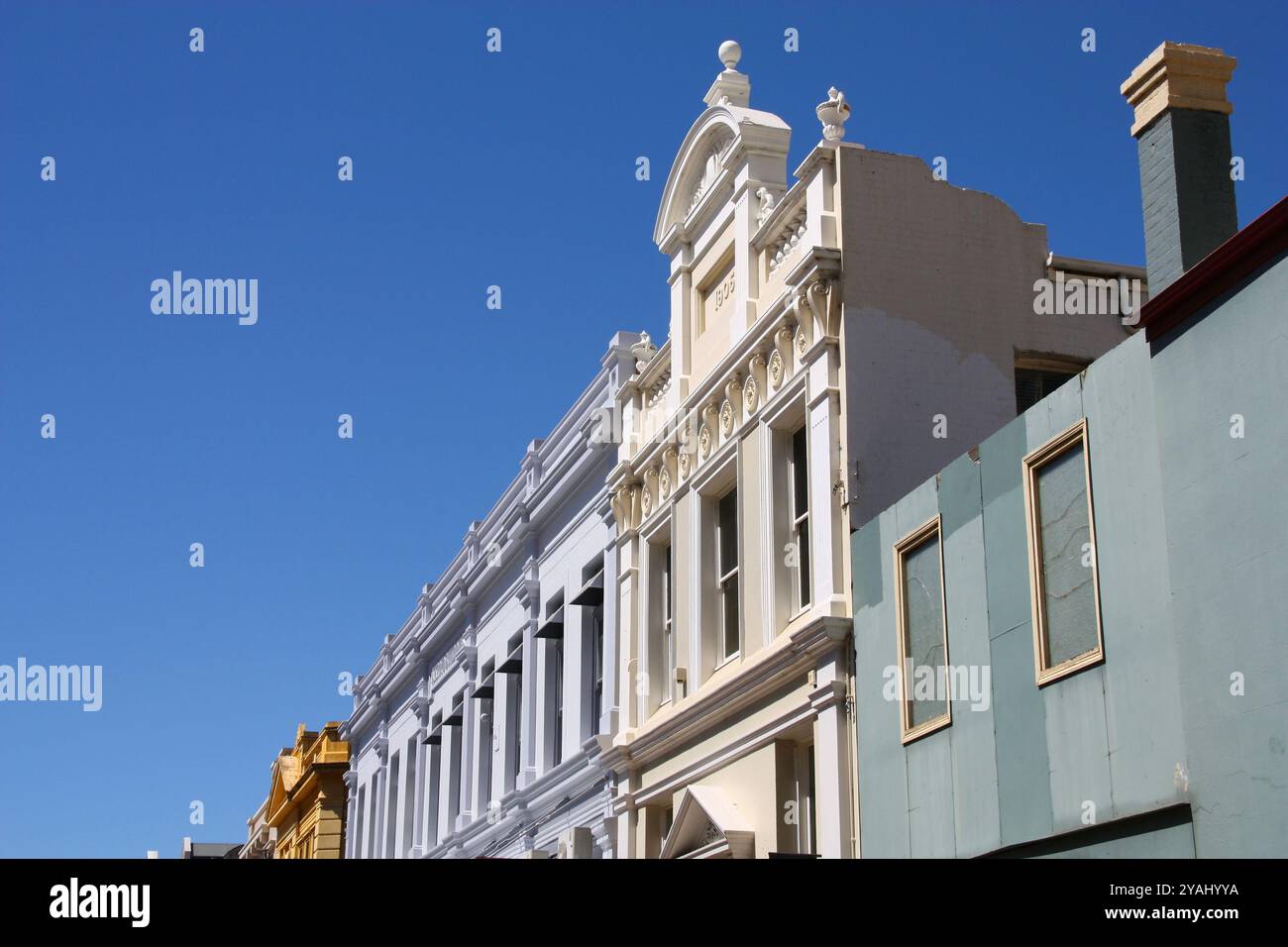 Perth city, Western Australia. Old colonial architecture street view of ...