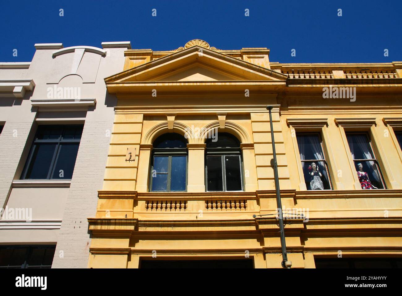 Perth city, Western Australia. Old colonial architecture street view of ...