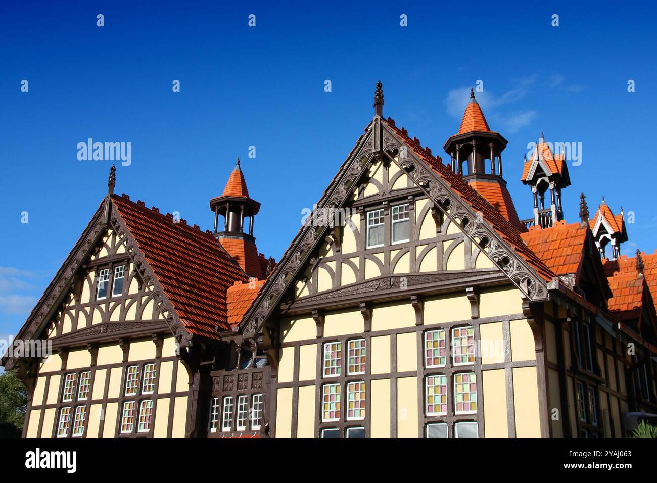 Rotorua historic bath house architecture in New Zealand's region Bay of ...