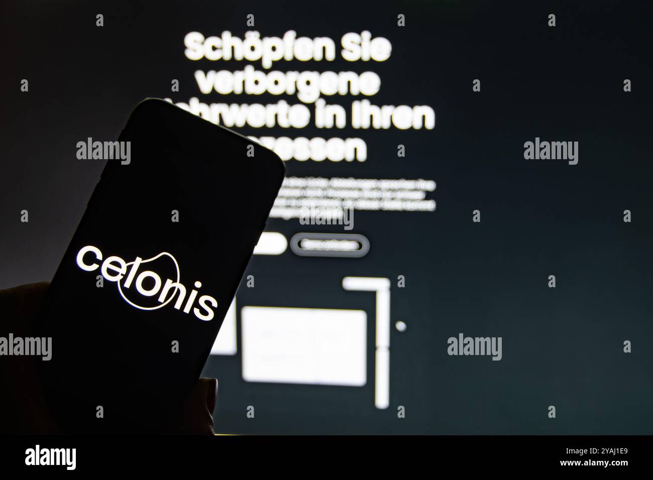 Rheinbach, Germany 13 October 2024, The brand logo of the software company "Celonis" on the ...