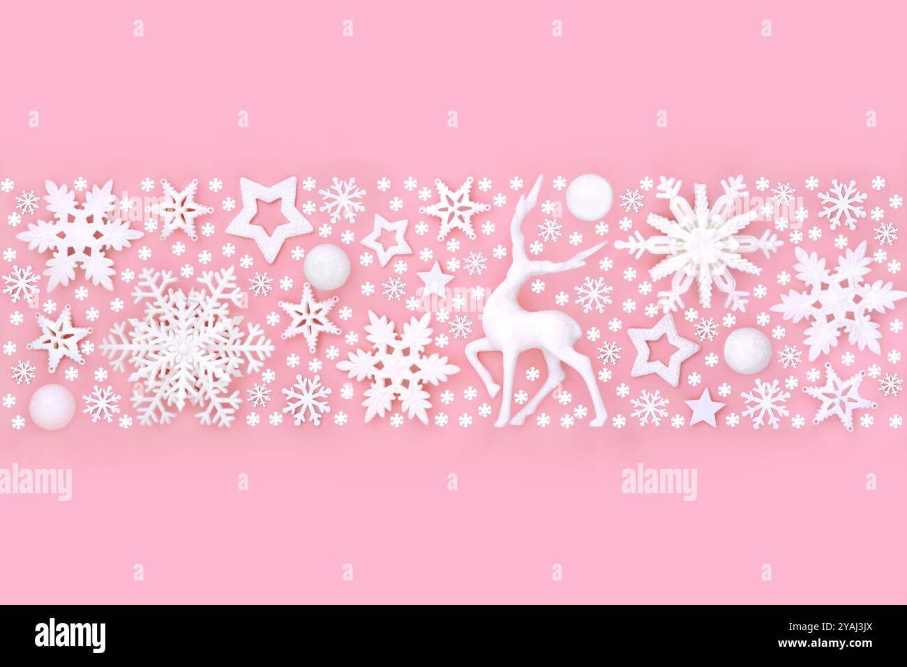 North pole Christmas Eve white reindeer snowflake star bulb magical ...