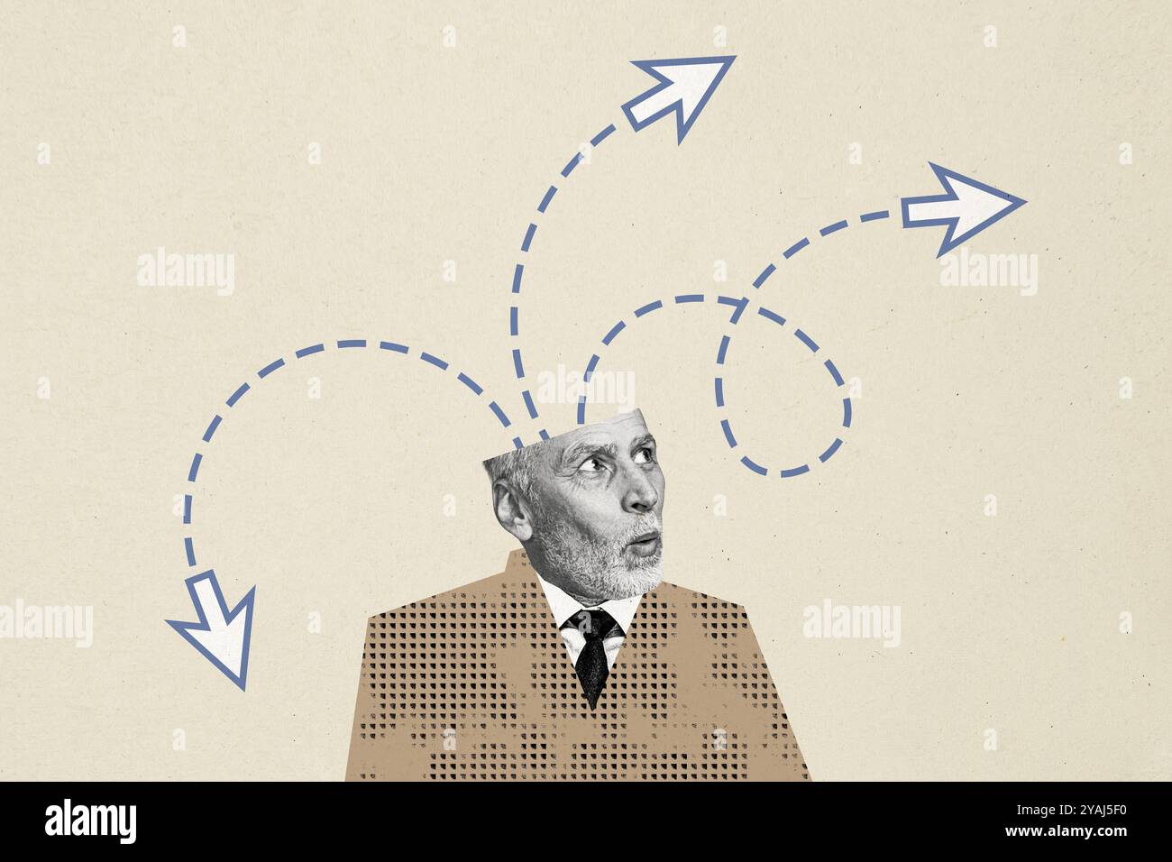 Composite trend artwork sketch photo collage of caricature aged man ...