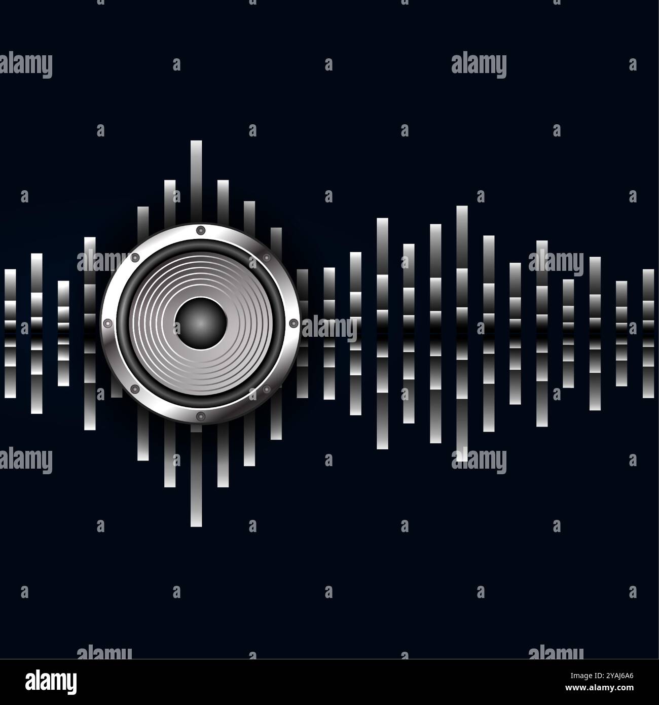 abstract audio beat equalizer background with realistic stereo vector ...