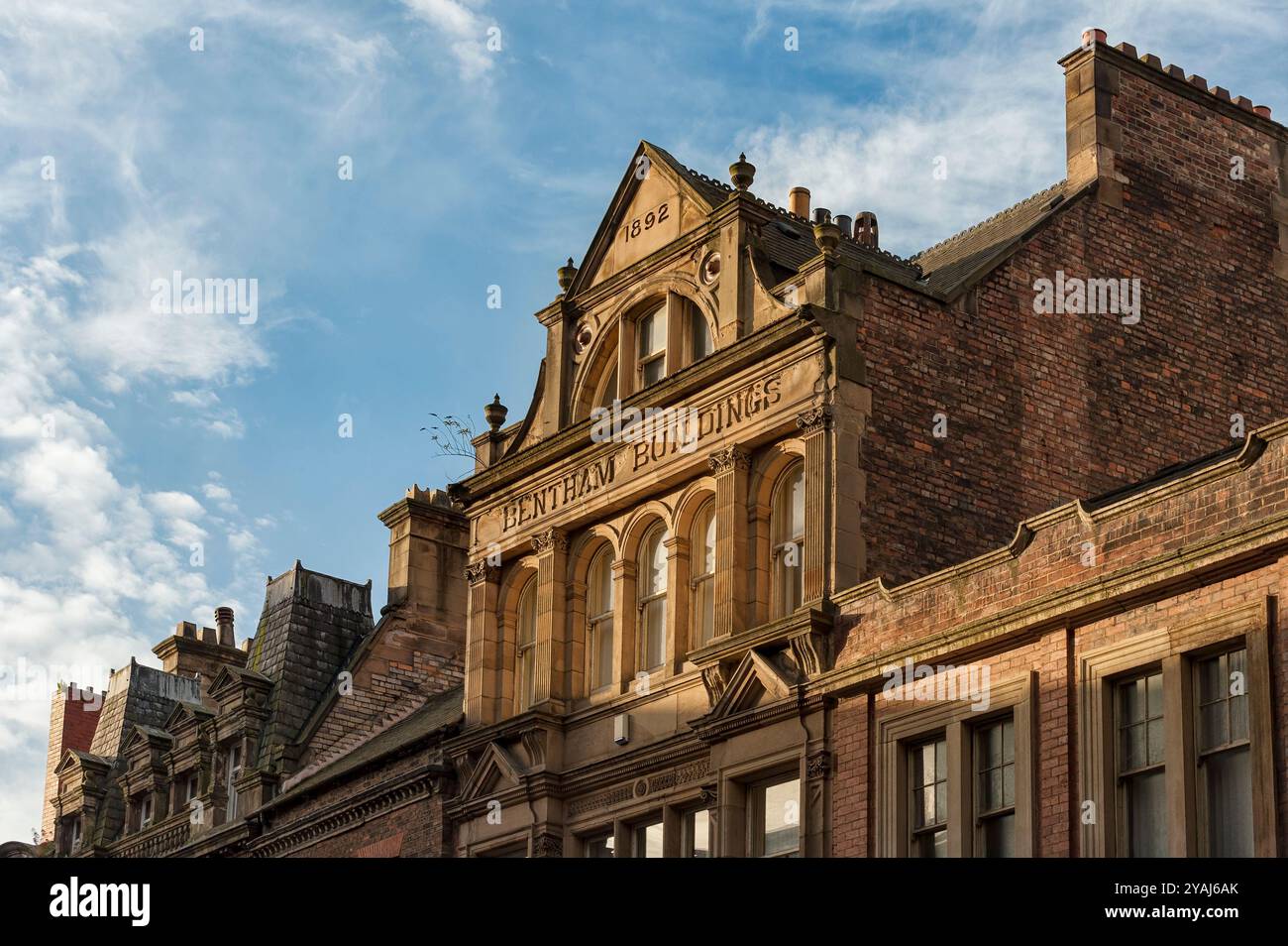 NEWCASTLE UPON TYNE, UK - AUGUST 02, 2012: Front facade of Victorian ...
