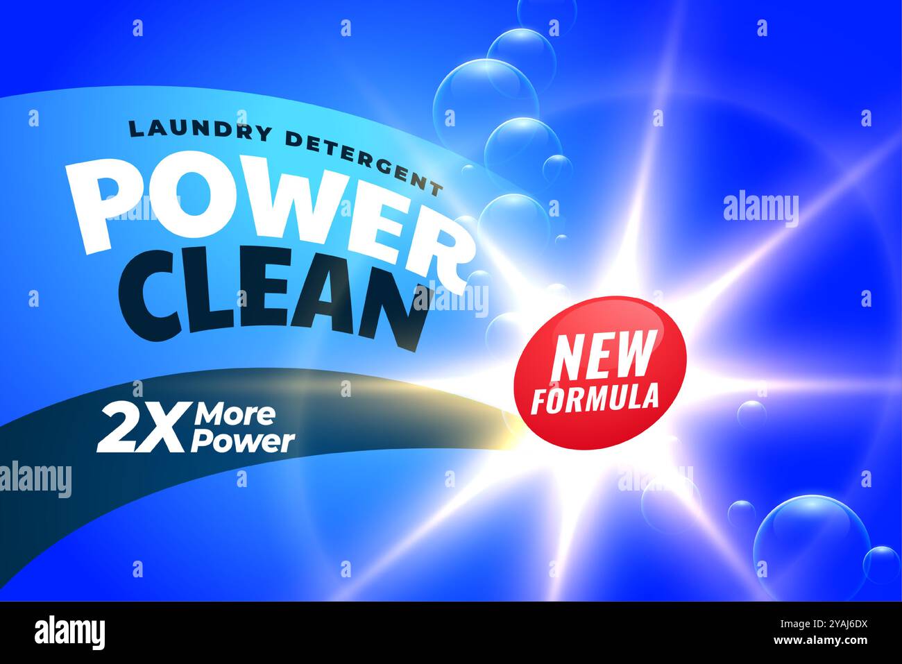 bathroom cleaner powder label with shiny light effect vector Stock ...