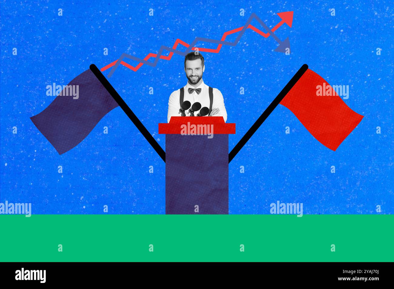 Composite trend artwork sketch collage of choice candidate election ...