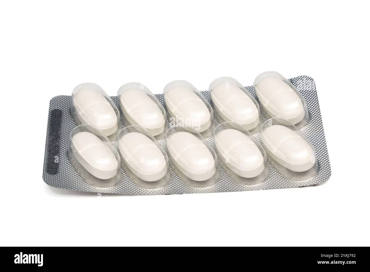Medical Tablets in blister pack isolated on white background. Tablets ...