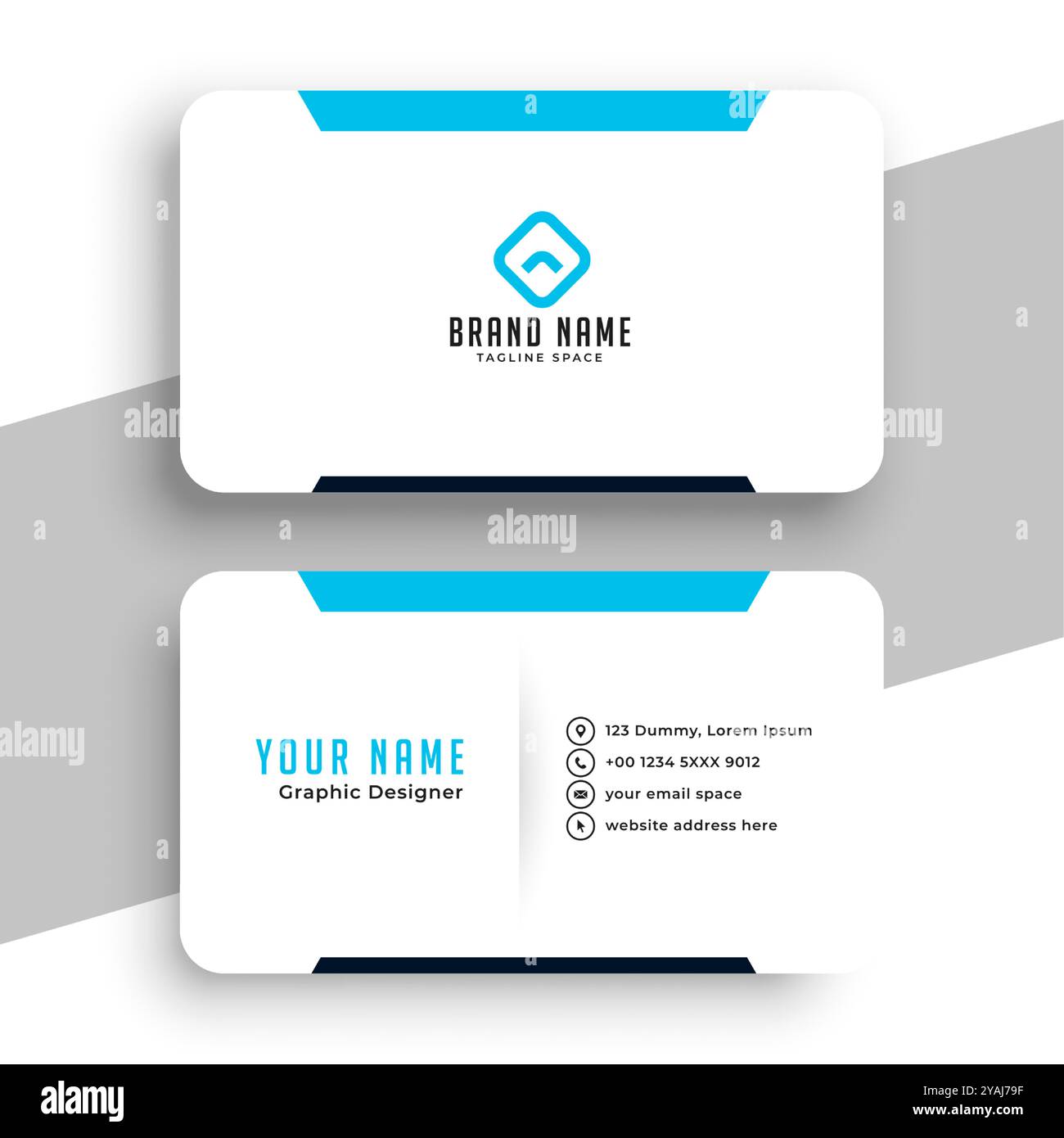 elegant and clean corporate biz card layout design vector Stock Vector ...