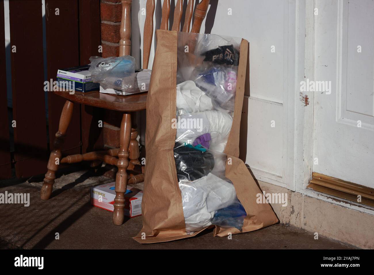 Used forensic overalls at the scene in the Windmill Court area of ...