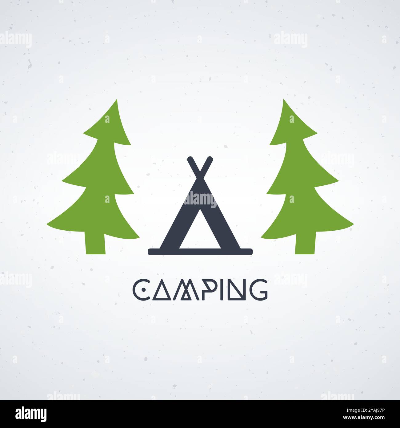 fun camping outside simple background Stock vector illustration ...