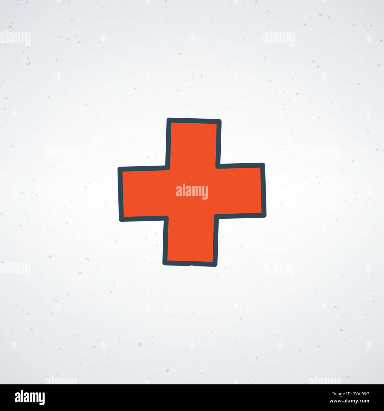 red plus sign easy simple background outline Stock vector illustration ...