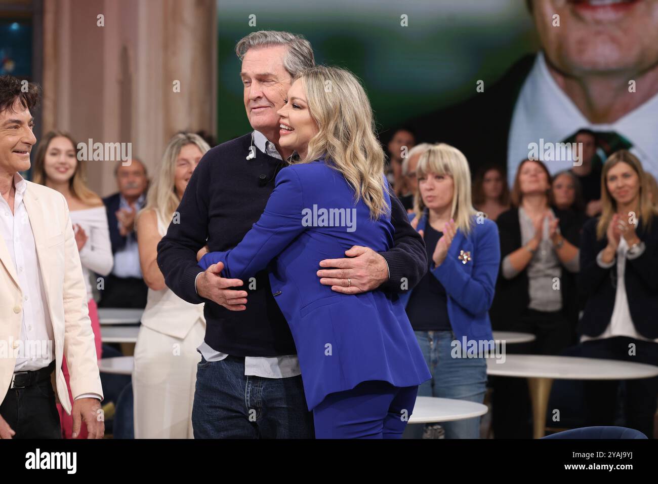 Rupert Everett , Anna Falchi Rupert Everett guest at Italian tv show -I fatti vostri- Raffaella ...