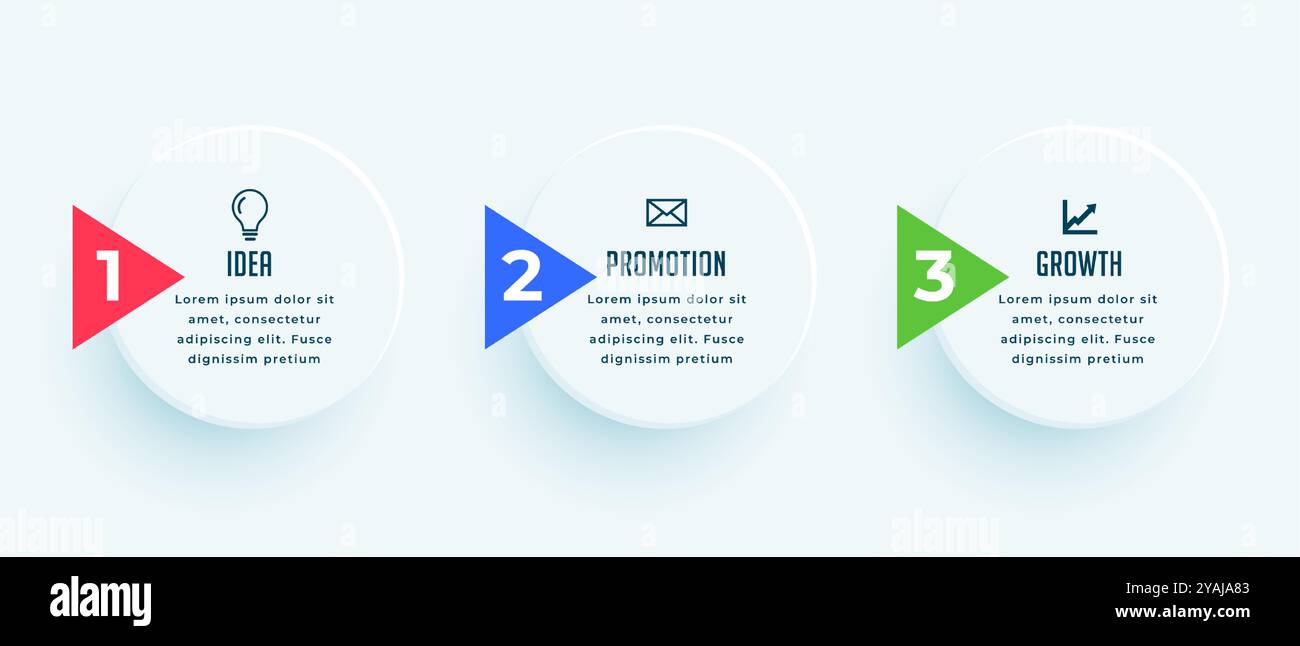 eye catching corporate element graph banner with three step vector ...