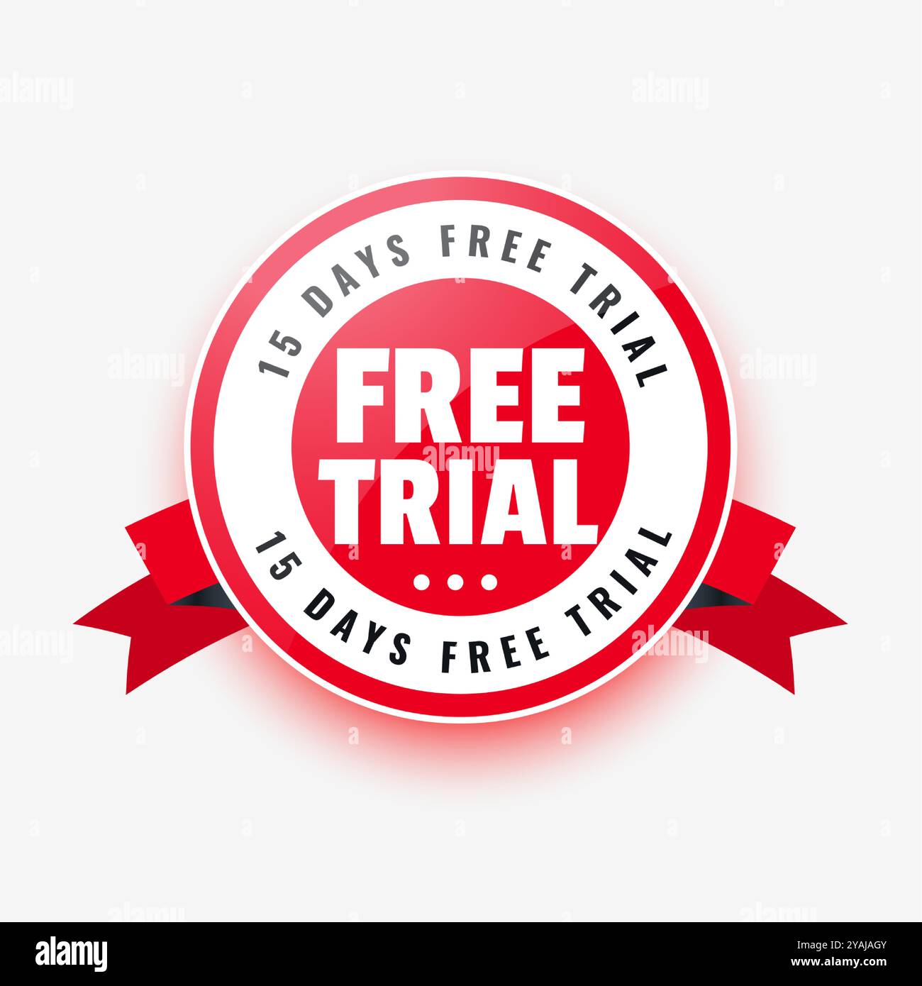 15 days free trial emblem background for business promo vector Stock ...