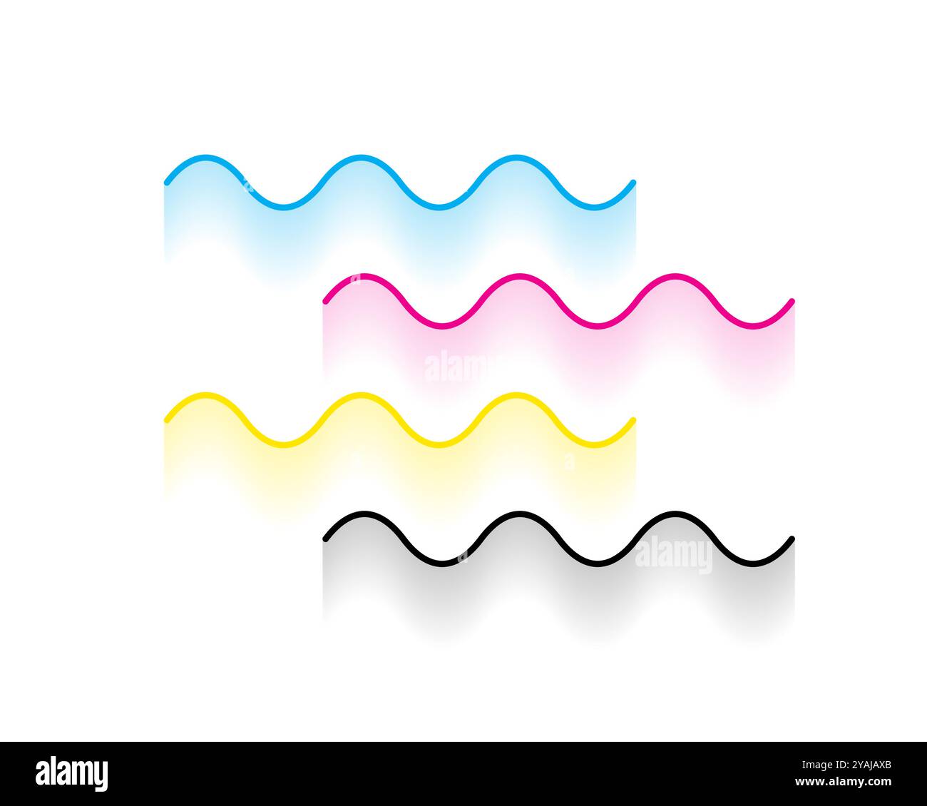 modern cmyk colors wavy line background design vector Stock Vector ...