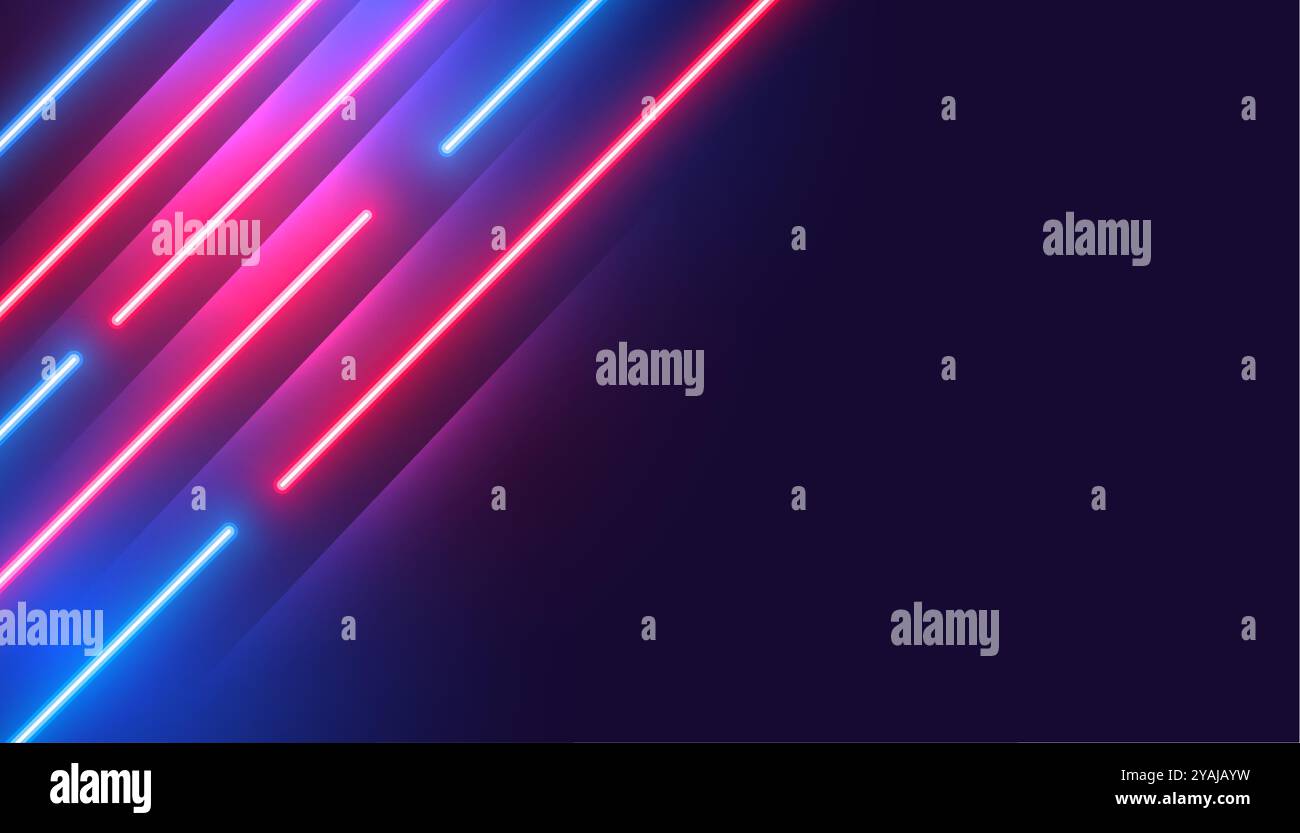Abstract glowing neon lines background hi-res stock photography and ...